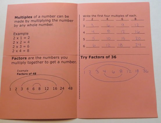 What are multiples and factors?